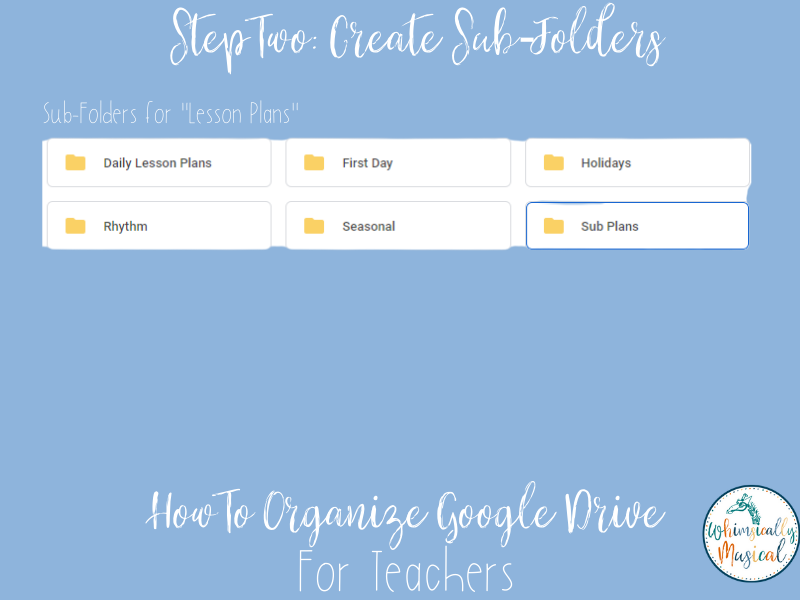 How To Organize Google Drive For Teachers Whimsically Musical
