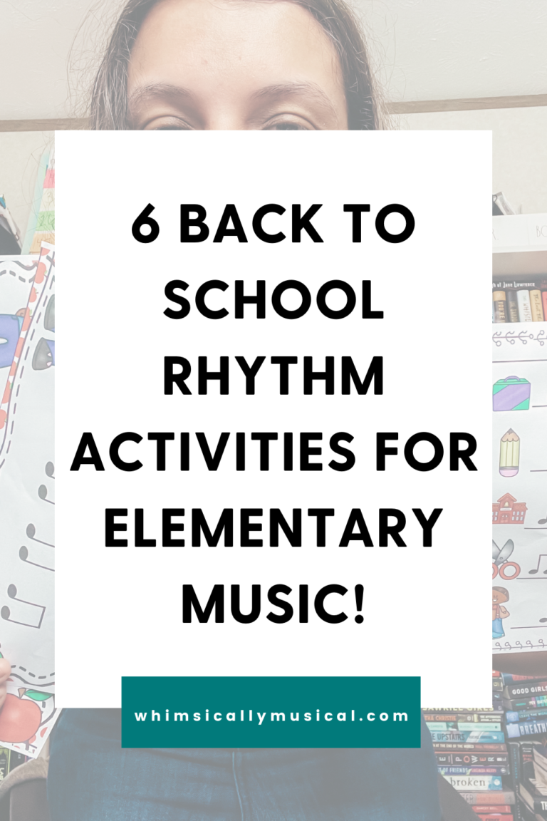 7 Back To School Rhythm Activities For Elementary Music! - Whimsically ...